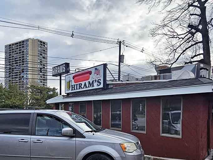 That classic roadside architecture tells you everything you need to know before you even walk in the door.