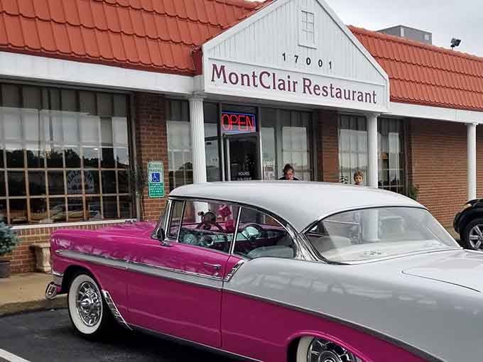 Classic Americana meets Mediterranean charm at Montclair Restaurant. That vintage pink Chevy outside is the perfect metaphor&mdash;both are beautifully maintained relics that never go out of style.