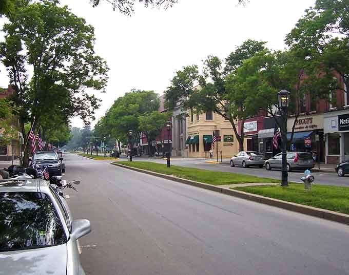 Main Street Wellsboro looks like someone pressed pause on the perfect small town circa 1950.