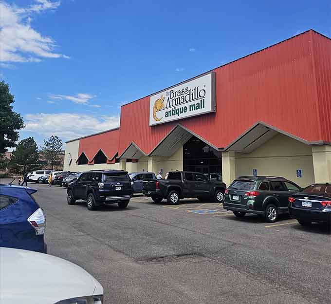 Colorado's blue skies provide the perfect backdrop for this red temple of antiquity. The parking lot's always busy&mdash;turns out time travel is quite popular these days.