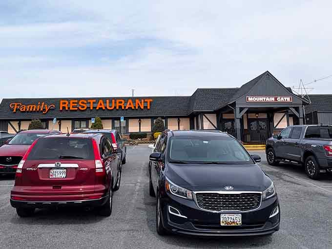 That packed parking lot isn't lying: when locals know where the good stuff is, they show up in droves.
