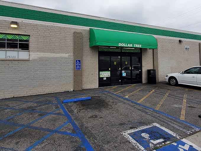 The iconic green awning beckons like a financial oasis in the desert of California's high prices. Welcome to bargain paradise!