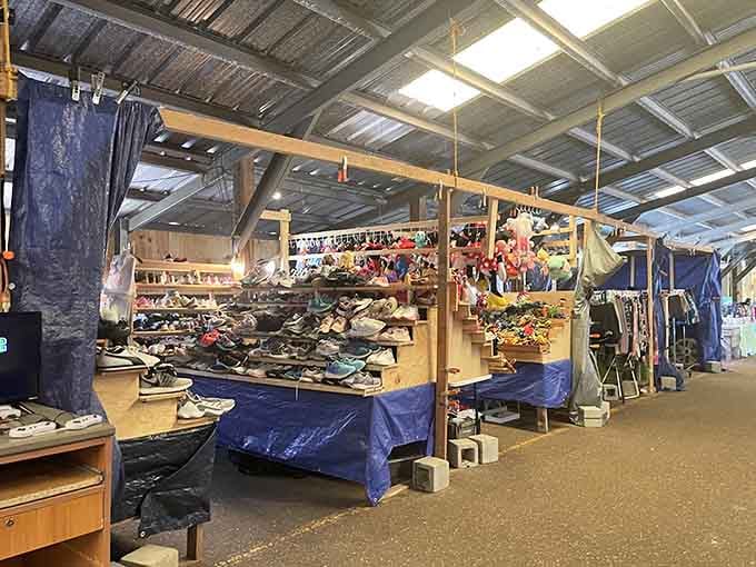 Inside the treasure trove where shoes line up like soldiers and tchotchkes multiply faster than rabbits.