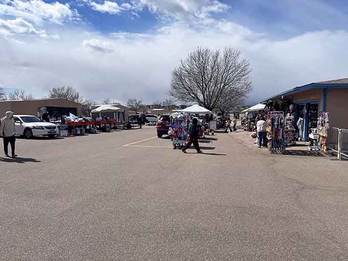 Wide aisles and endless possibilities stretch before you, with Pikes Peak standing guard over your treasure hunt.