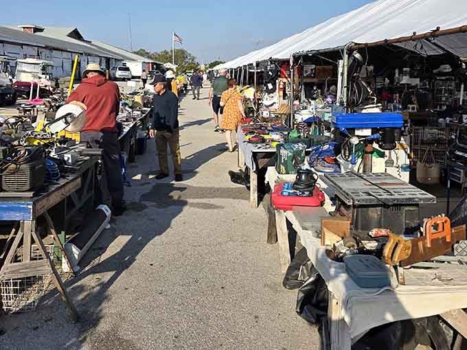 Tables upon tables! The outside section at Red Barn offers everything that'll make your wallet do a happy dance.