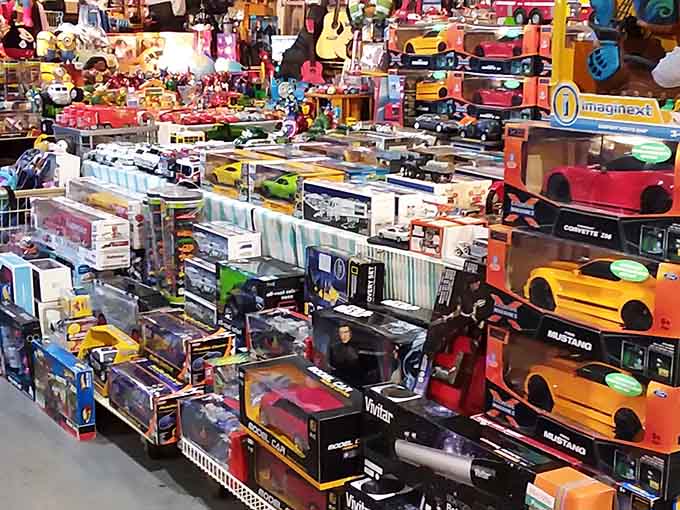 Toy cars lined up in rainbow formation prove that some collections are too magnificent to resist buying.