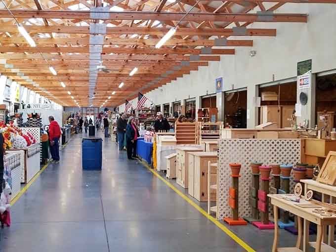 Clean aisles stretching into the distance promise hours of exploration without ever losing your sense of direction or sanity.