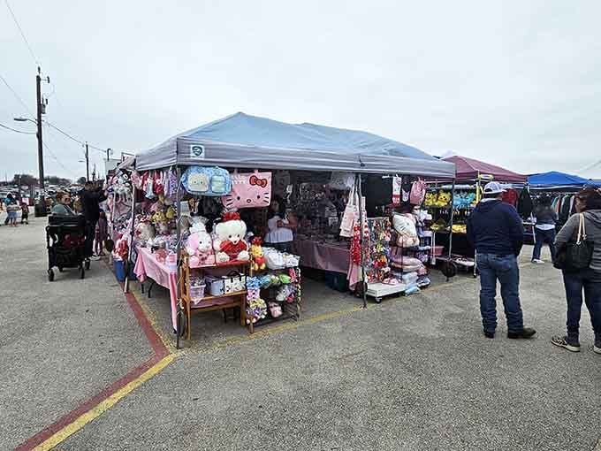 That pink explosion of Hello Kitty merchandise isn't just a vendor booth, it's a full-blown kawaii invasion.