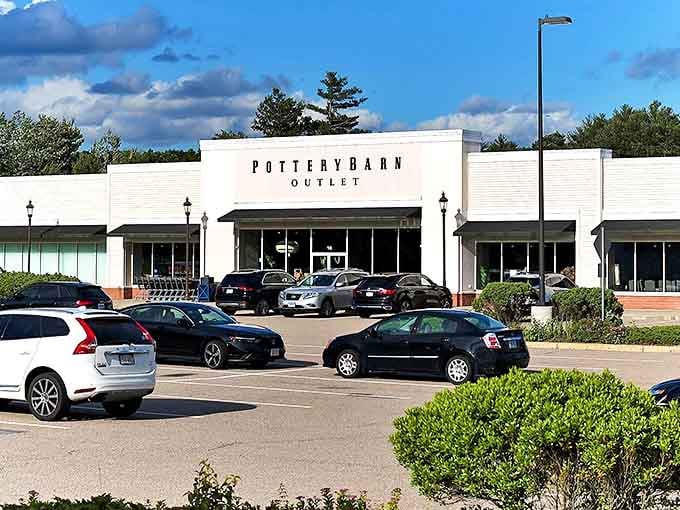 New England charm meets serious shopping at Wrentham Village Premium Outlets, where the architecture is as inviting as the discounts.
