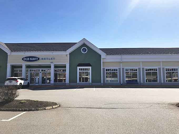 The classic New England architecture of Old Navy's storefront makes bargain hunting feel almost dignified &ndash; like thrift shopping with your pinky raised.