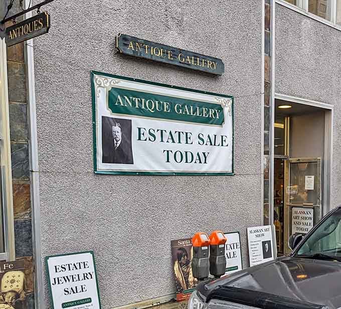 The unassuming exterior of The Antique Gallery belies the treasure trove within. Like finding a portal to the past right in downtown Anchorage.
