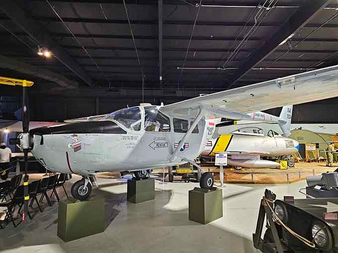 From sleek military jets to classic civilian planes, this exhibit showcases the evolution of flight.