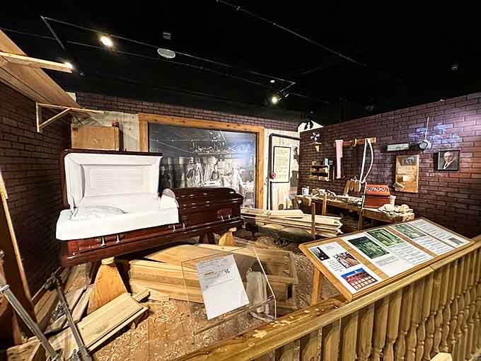 Behind the scenes of a casket workshop where craftsmanship and history intersect in surprisingly fascinating ways.