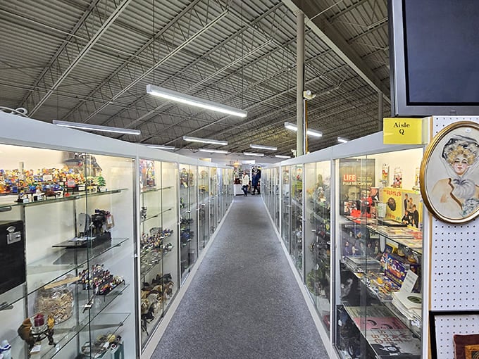 Those gleaming aisles stretch endlessly, promising treasures around every corner like a vintage lover's fever dream.