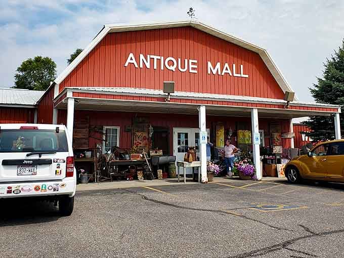 Discover a massive selection of vintage finds and antique treasures at this beautiful red barn mall right here in Wisconsin.