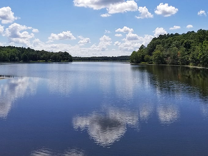 When the sky decides to show off its reflection game, you get views like this that make you forget your troubles.