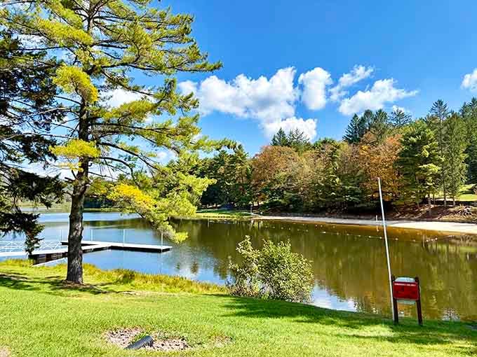 Mirror-perfect reflections on glass-smooth water—this is Maryland doing its best impression of a Swiss postcard.