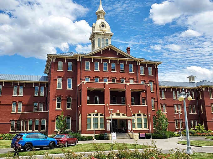 The Kirkbride Building stands proud in Salem, a stunning reminder that beauty and difficult history often share the same address.
