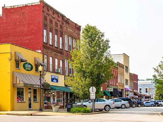 Ripley's colorful Main Street buildings stand like a lineup of jellybeans, each with its own flavor of small-town charm and history.