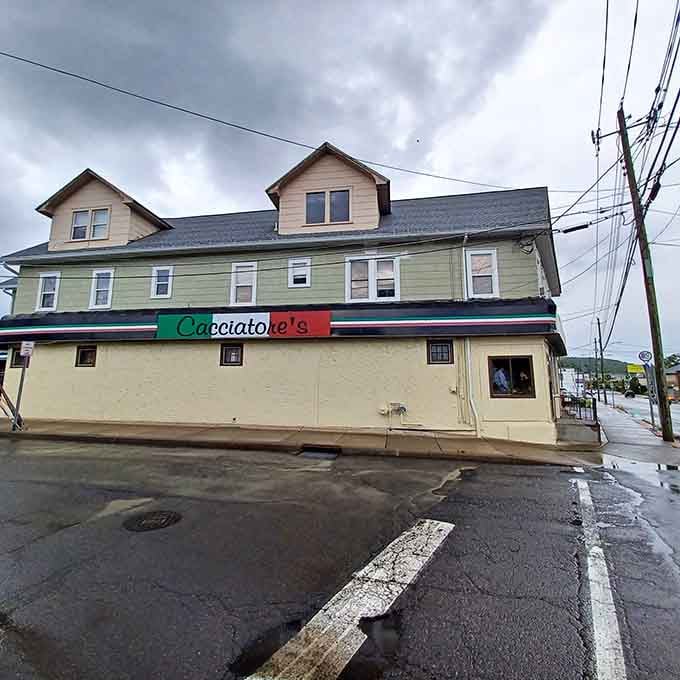 That green and red awning isn't just decoration, it's a beacon calling you to Italian comfort food paradise.