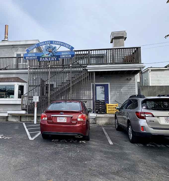 That charming Cape Cod exterior isn't just for show—inside, coffee magic happens while you wait.