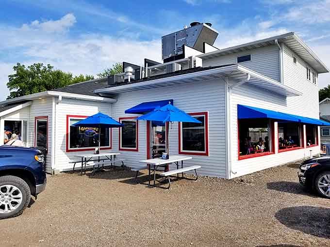 The unassuming exterior of Goldie's might fool you, but locals know this modest white building houses Iowa's most celebrated pork tenderloin sandwich.