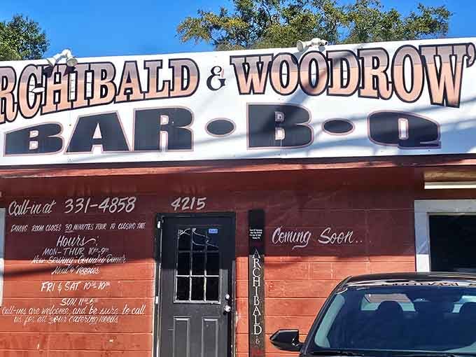 That red brick exterior might look unassuming, but it's been serving up Tuscaloosa's barbecue excellence for generations of fans.