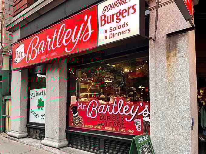 This red-signed burger joint near Harvard has been serving up hefty, no-nonsense burgers since before "gourmet" was trendy.