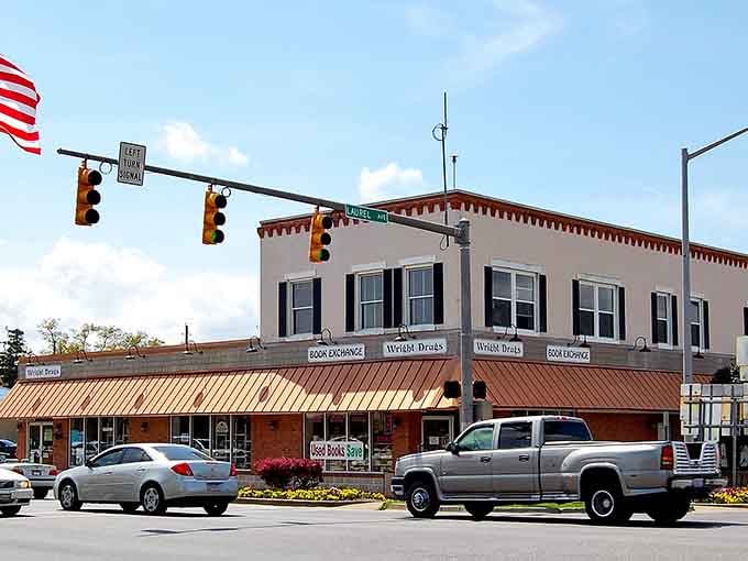 The corner location means this literary treasure is impossible to miss, which is exactly how every great bookstore should announce itself.