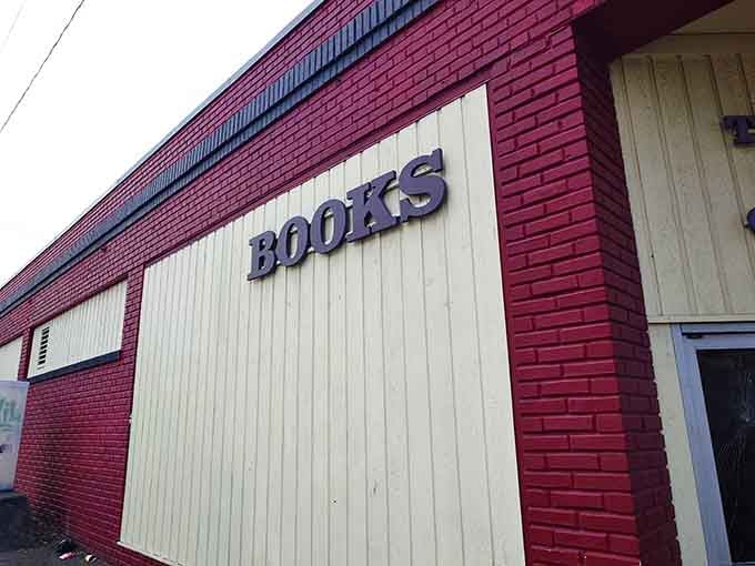 The red brick exterior promises literary adventures inside, where half a million books await your discovery.