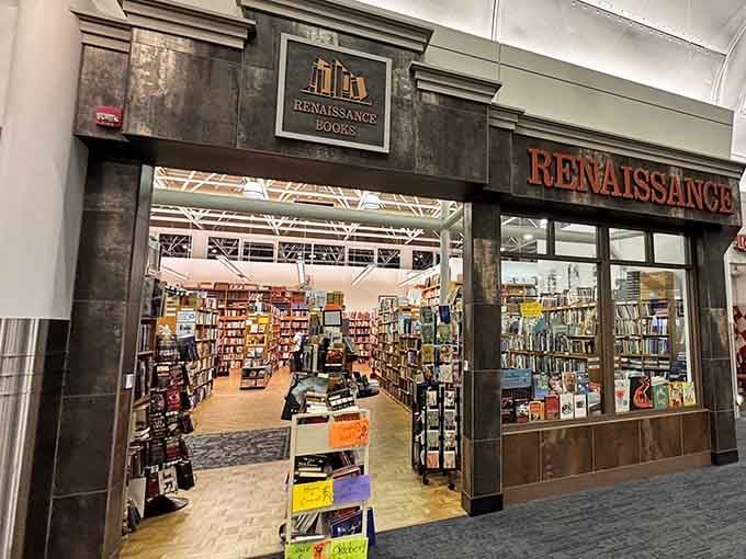 That storefront promises exactly what's inside: more books than any reasonable person could resist buying.