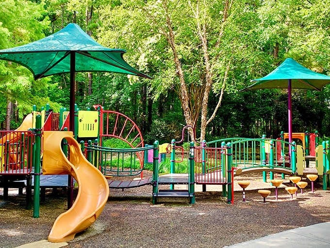 This colorful playground proves that fun and accessibility aren't mutually exclusive&mdash;they're best friends who play together beautifully.