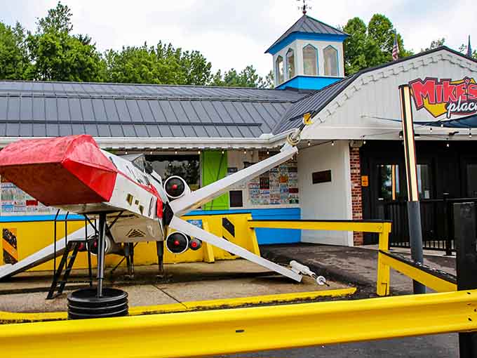 When a restaurant parks a vintage airplane outside, you know the interior's going to be an adventure worth taking.v