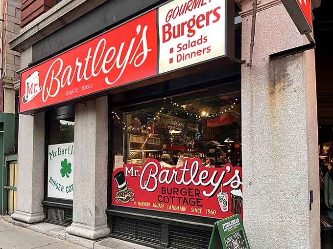 That red awning isn't just signage, it's a beacon calling burger lovers home since the Kennedy administration.