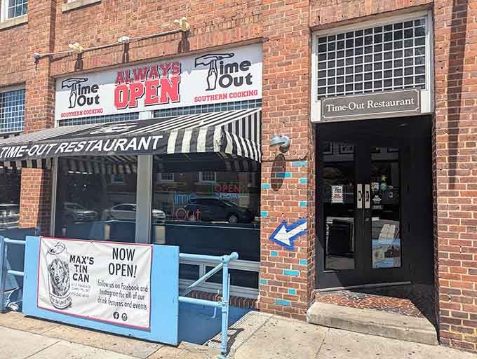 That striped awning and "ALWAYS OPEN" sign aren't just decorations, they're a promise to feed you anytime, anywhere.