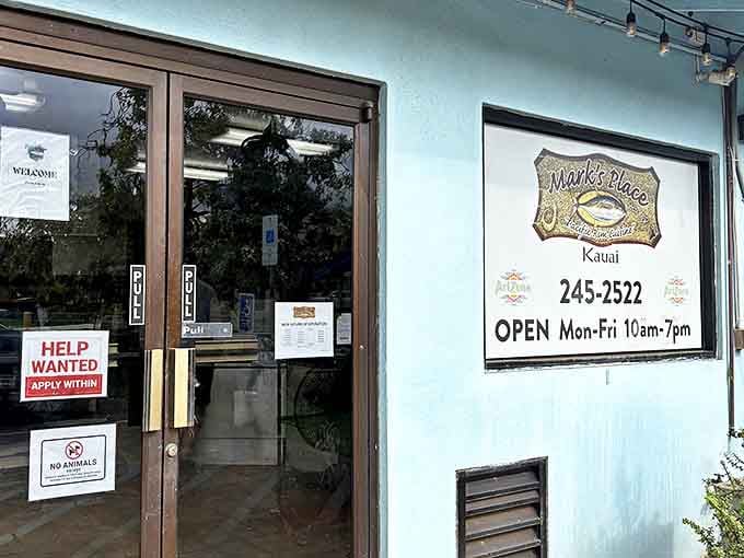 The unassuming blue exterior of Mark's Place hides culinary treasures that locals have been lining up for since before Instagram made food famous.