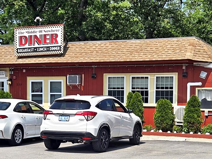 The diner's humble exterior belies the breakfast magic happening inside&mdash;proof that you should never judge a restaurant by its siding, only by the size of its omelets.