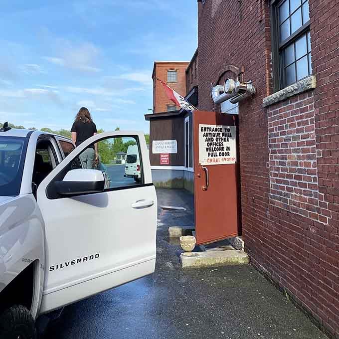 Ready to explore? The adventure begins at the entrance, where vintage finds await inside.