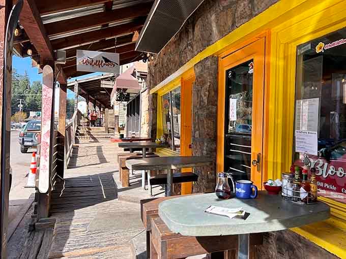 That cheerful yellow storefront isn't just inviting, it's practically begging you to come inside for breakfast perfection.