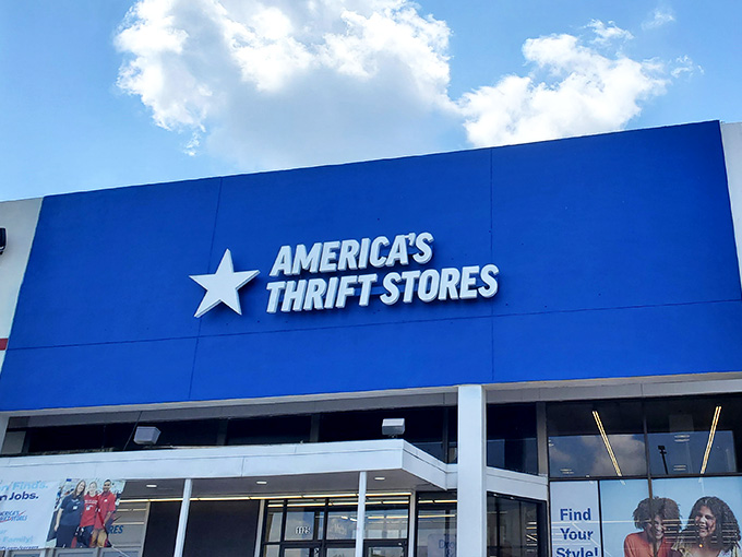 That iconic blue storefront promises bargains inside, and trust me, it delivers on every single promise.