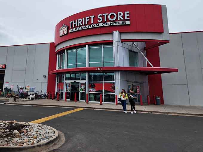 That distinctive red exterior isn't just eye-catching, it's basically a beacon calling all bargain hunters to paradise.