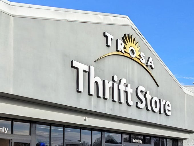 A closer look at the TROSA logo reveals a rising sun&mdash;quite fitting for a place where old items get their bright new beginning.