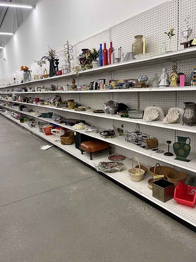Shelves and aisles reveal hidden treasures, where every bargain feels like a special discovery.