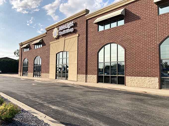 AbleLight's welcoming exterior promises adventures in secondhand shopping that would make even the most dedicated minimalist reconsider their life choices.