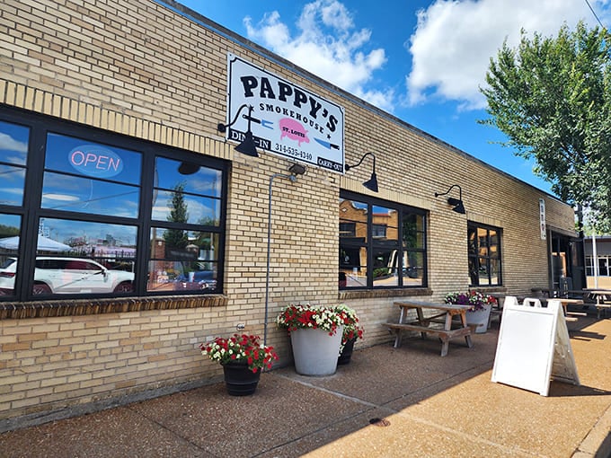 That tan brick exterior hides one of St. Louis's worst-kept secrets: world-class barbecue worth any wait.