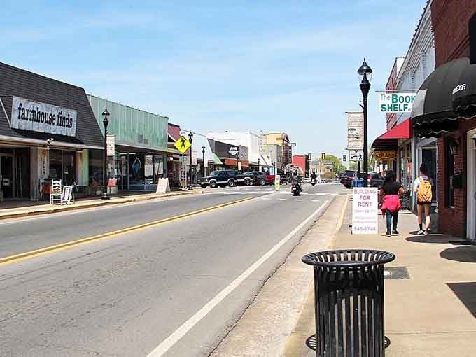 Downtown Fort Payne showcases small-town charm with its inviting storefronts and a relaxed, welcoming vibe.