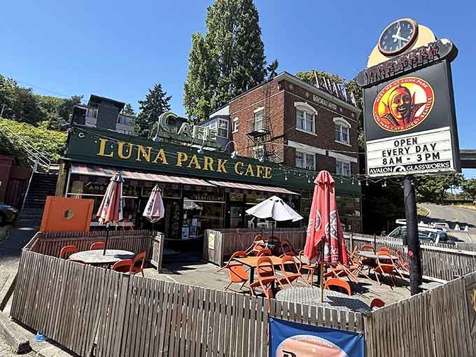 That vintage signage isn't just decoration – it's a promise that breakfast will taste like the good old days.