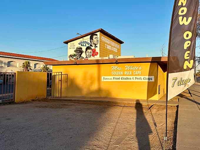 That bright yellow glow isn't a mirage in the desert heat, it's your next favorite restaurant calling you home.