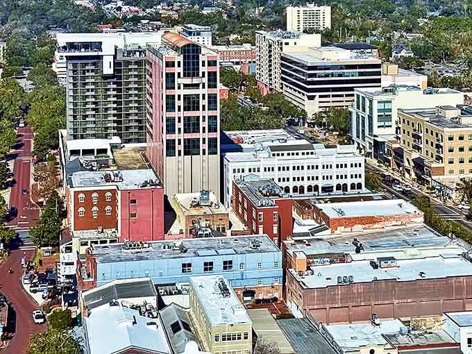 Modern development meets historic architecture in Tallahassee's growing downtown, where affordable living doesn't mean sacrificing urban amenities.