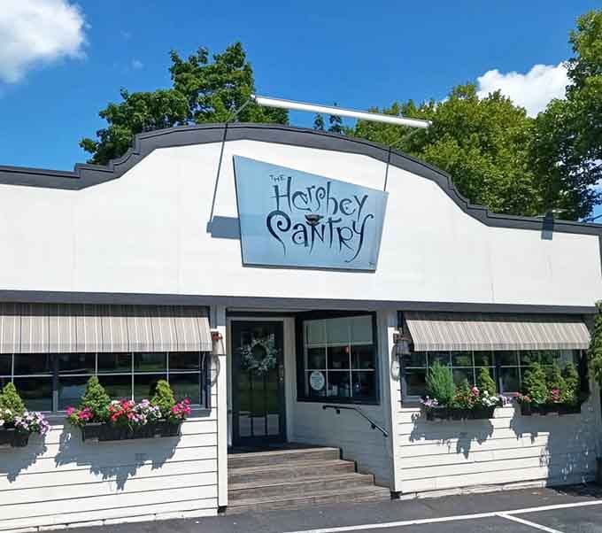 That charming white exterior with the hand-painted sign practically whispers "best breakfast of your life" before you even walk in.